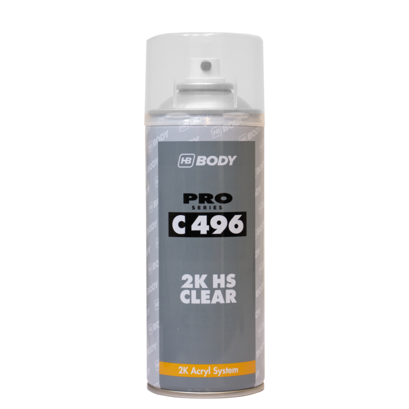 HB Body 496 Clear Lacquer 2k High Solids Aerosol 400ML - Jawel Paints