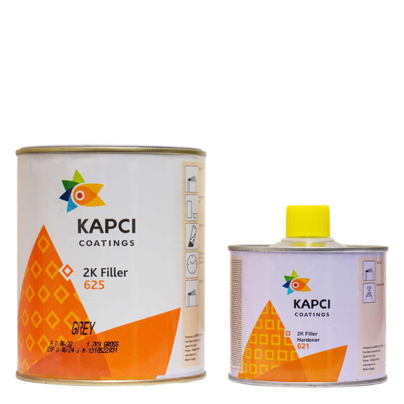 Kapci 625 2K Grey High Build Primer 1.25LTR Kit - Jawel Paints